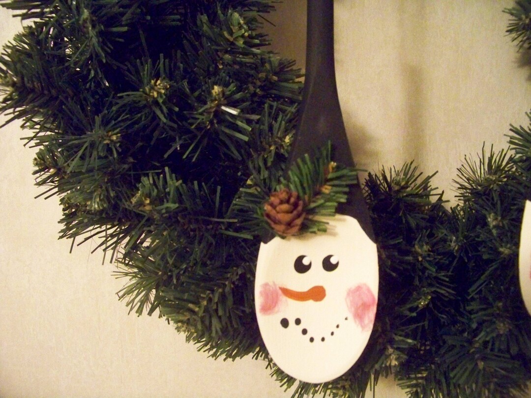 Snowman Wooden Spoon Ornament - Etsy