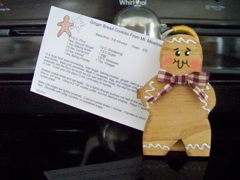 Gingerbread Recipe Card Holder | Etsy