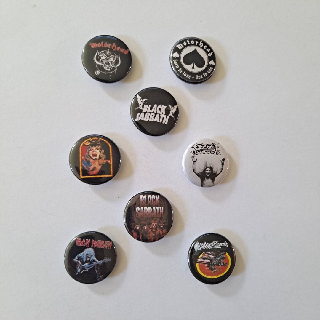 Classic Heavy Metal 1 Inch Pin Set - Etsy