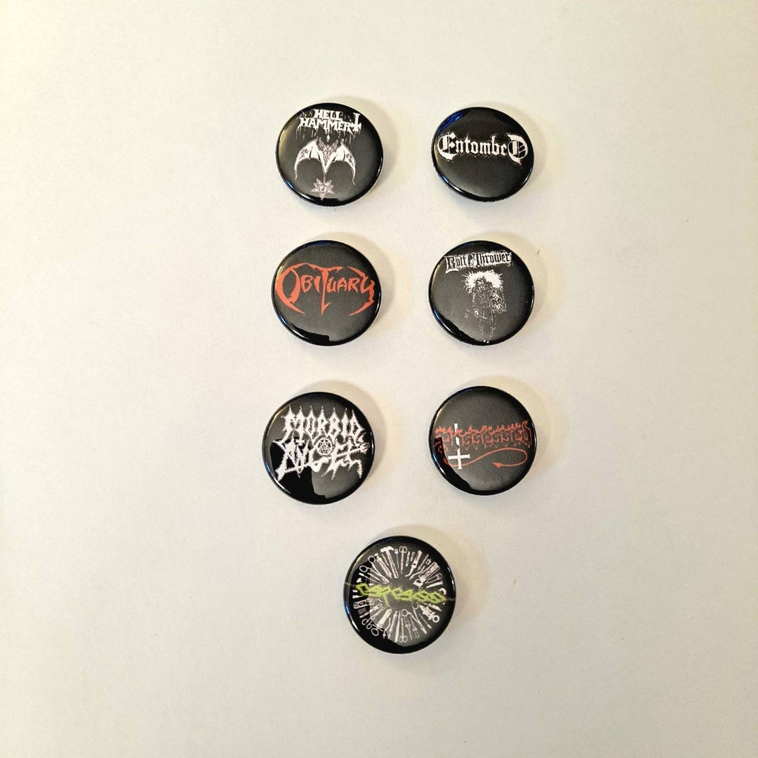 Black Metal Death Metal 1 Inch Pin Set Collection - Etsy