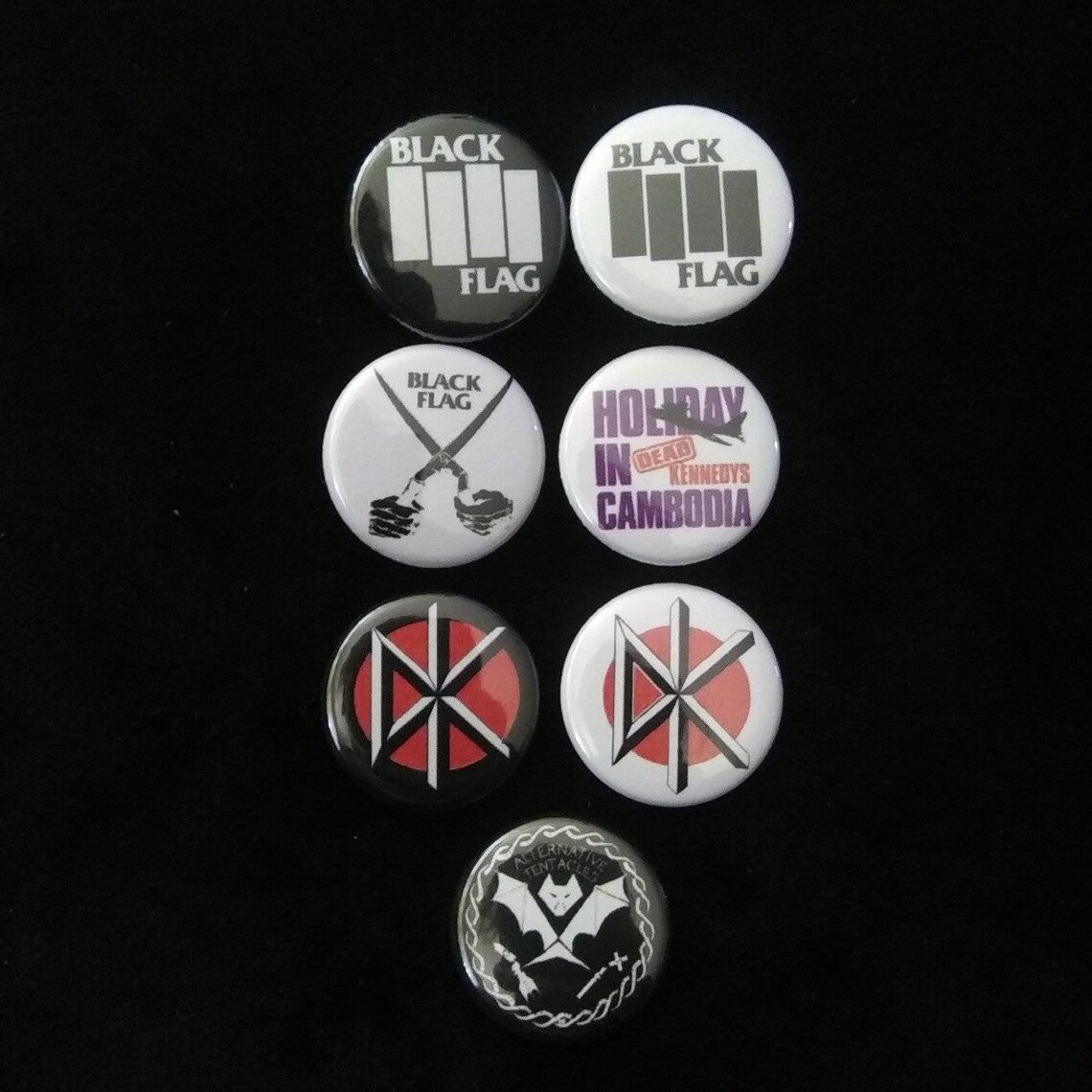Black Flag/ Dead Kennedys 1 Inch Pin Set - Etsy