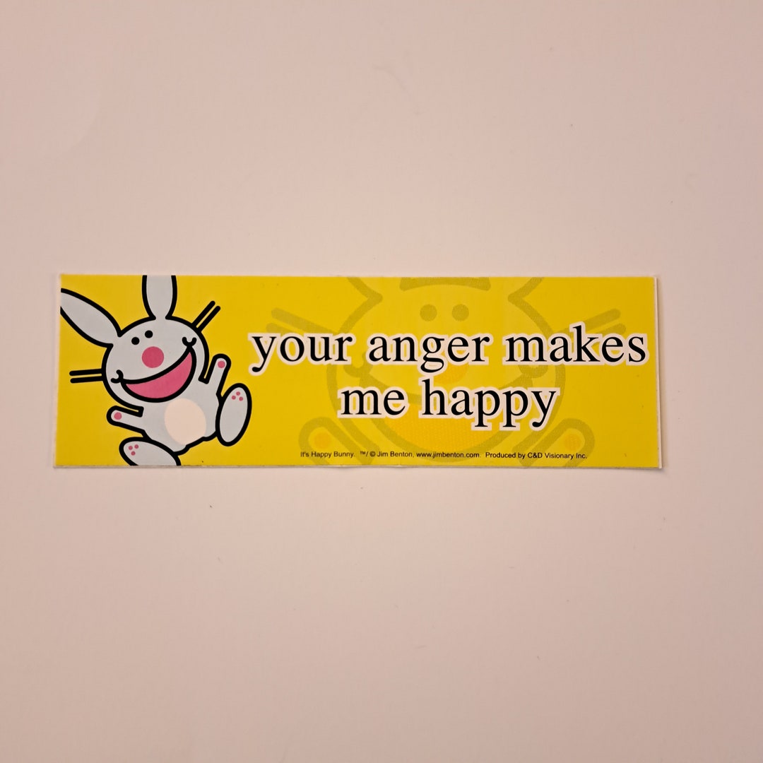 It's Happy Bunny Y2K Bumper Sticker - Etsy