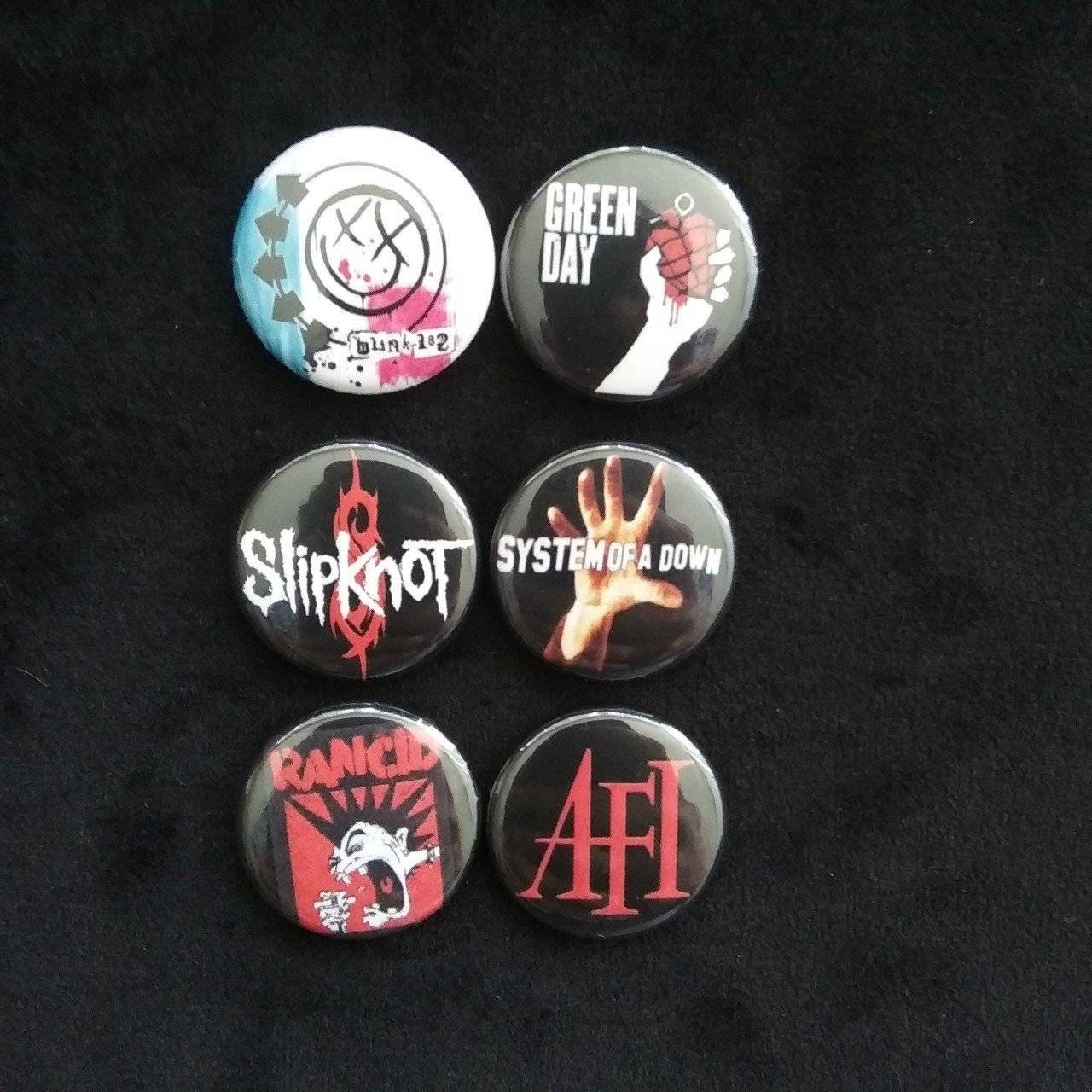 90s Punk and Metal Bands 1 Inch Pin Set - Etsy