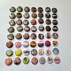 1 Inch Pins Buttons Make Your Own Set, Choose 10 Pins - Etsy