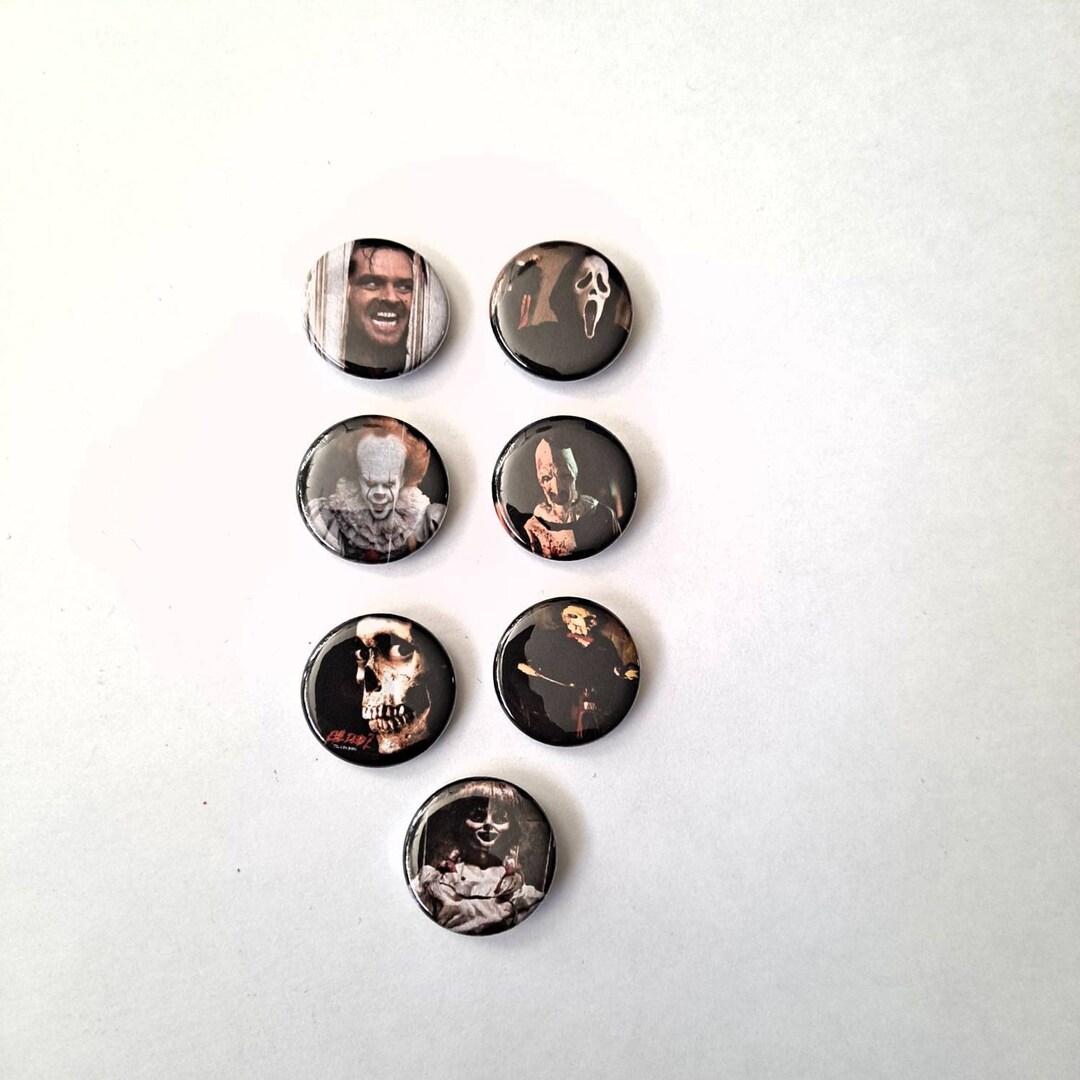 Horror Movie Pins 1 Inch Pin Collection - Etsy