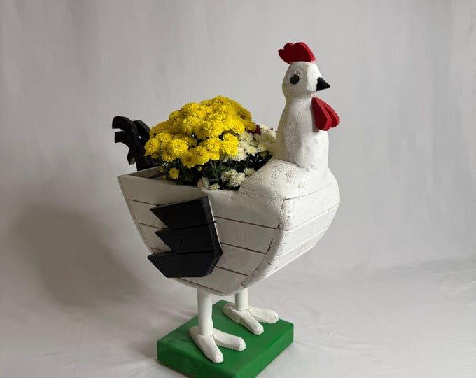 Chicken Planter Kit, Paint Your Own Planter Kit,wood Planter - Etsy Canada