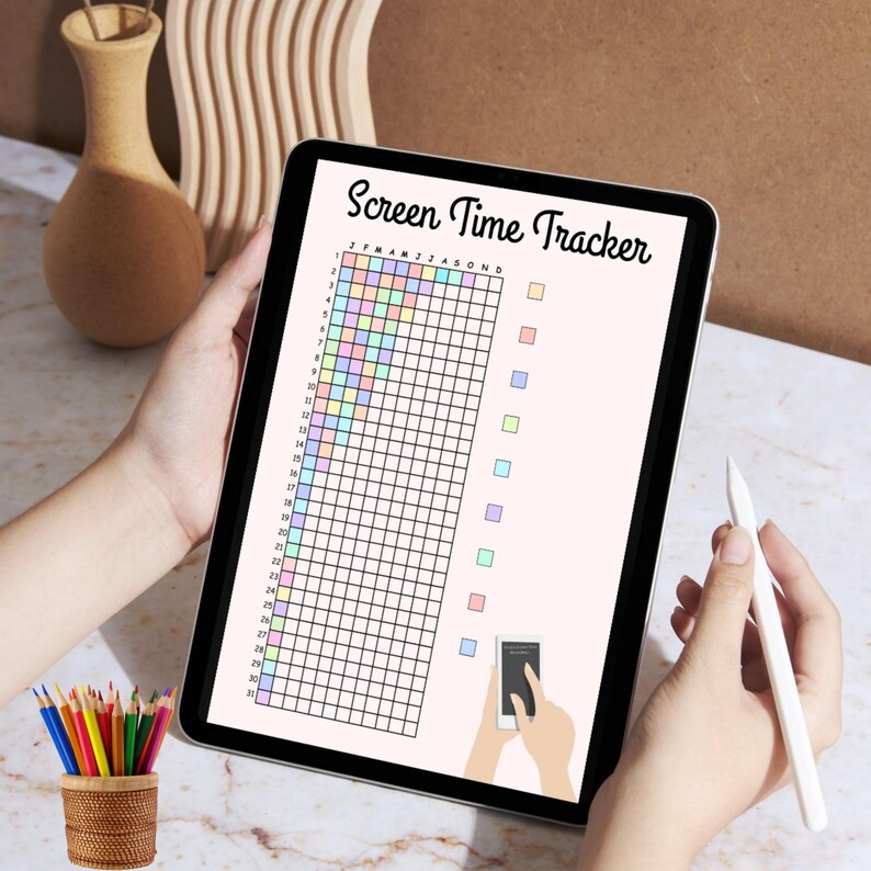 Editable Screen Time Tracker Printable: Daily Activity Chart for Kids ...