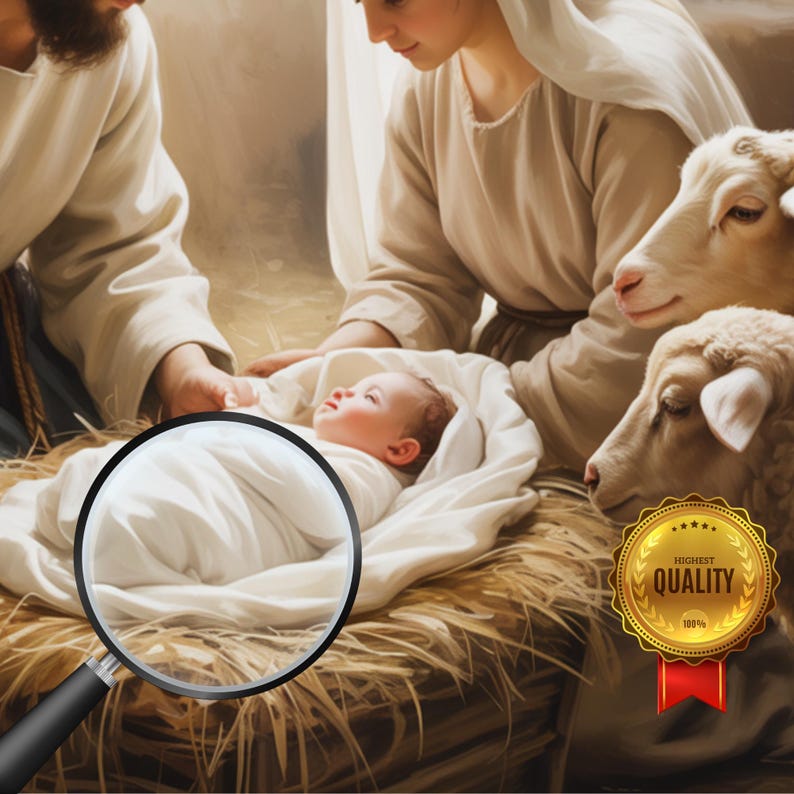 Nativity Scene Printable Wall Art | Holy Family Christmas Decor | 3:2 ...