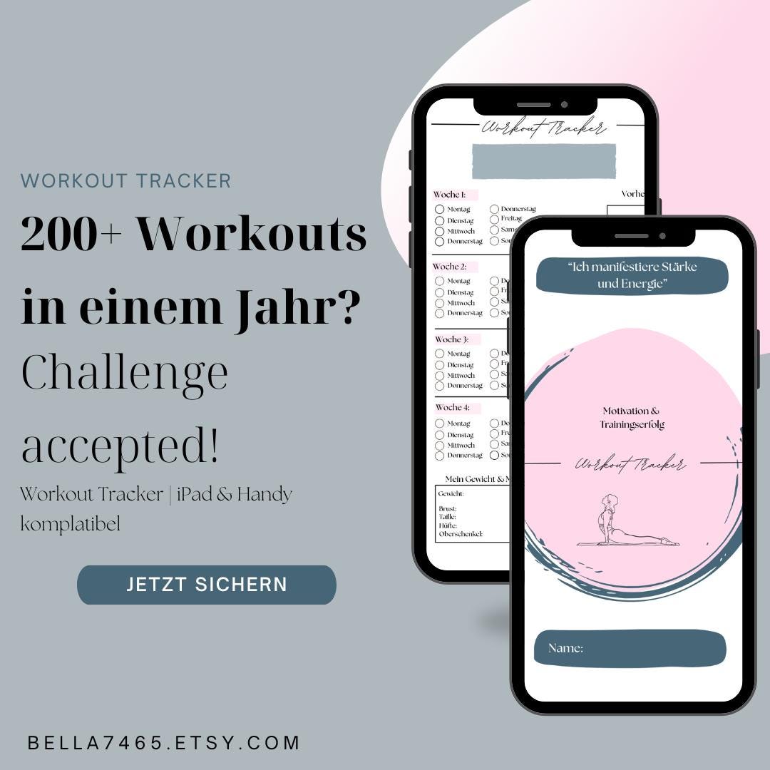 Minimalist Workout Tracker 2026 | Digital Fitness Planner for iPad ...