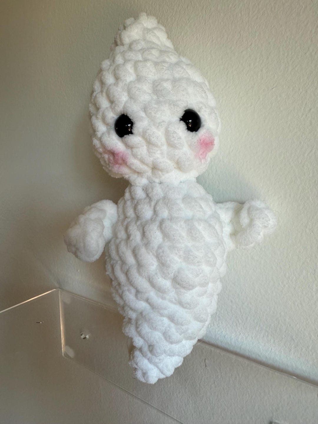 Crochet Ghost, Stuffed Ghost Plushie, Ghost Stuffed Animal, Handmade ...