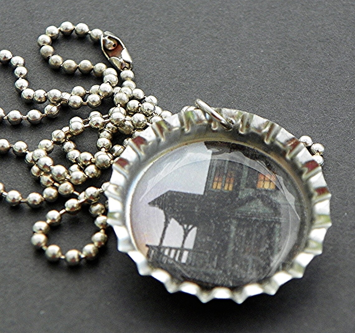 Haunted House Necklace Halloween Necklace Halloween Pendant House ...