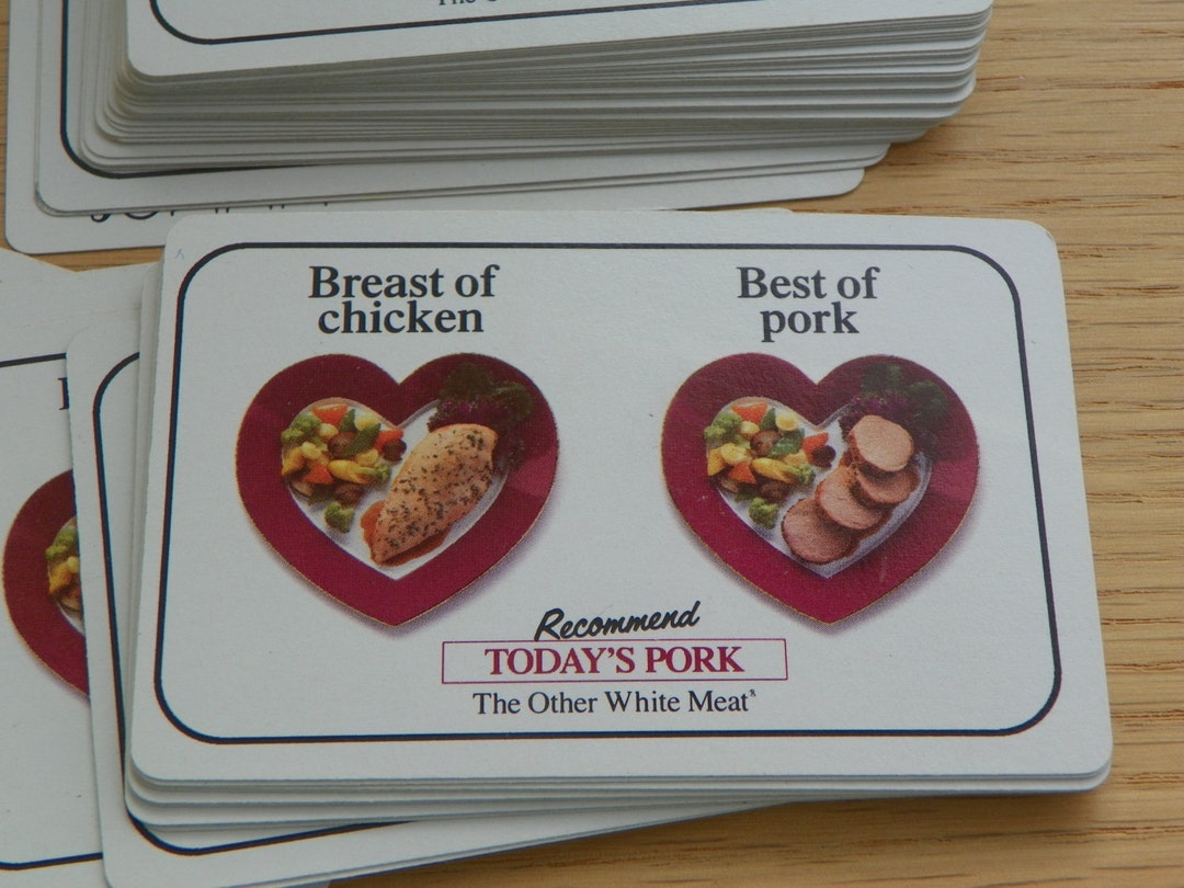 Chicken and Pork Playing Cards the Other White Meat Pork Playing Cards ...