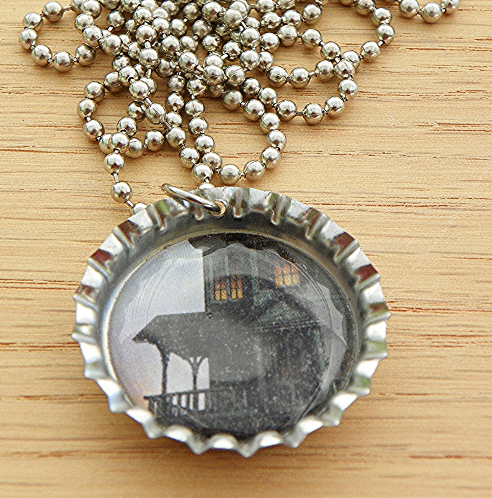 Haunted House Necklace Halloween Necklace Halloween Pendant House ...
