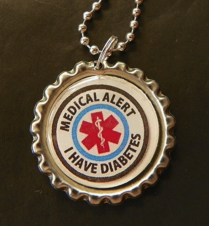 Diabetes Necklace Medical Alert Necklace Diabetes Awareness Diabetes ...
