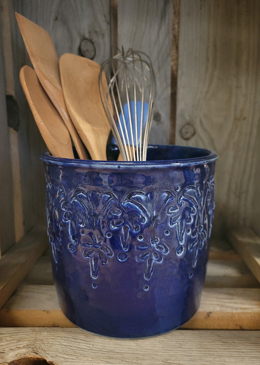 Utensil Holder / Pottery for Spoons and Utensils / Ceramics / Kitchen ...