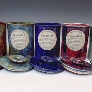 Grease Pot / Ceramic Grease Holder / Bacon Grease Holder / Handmade ...