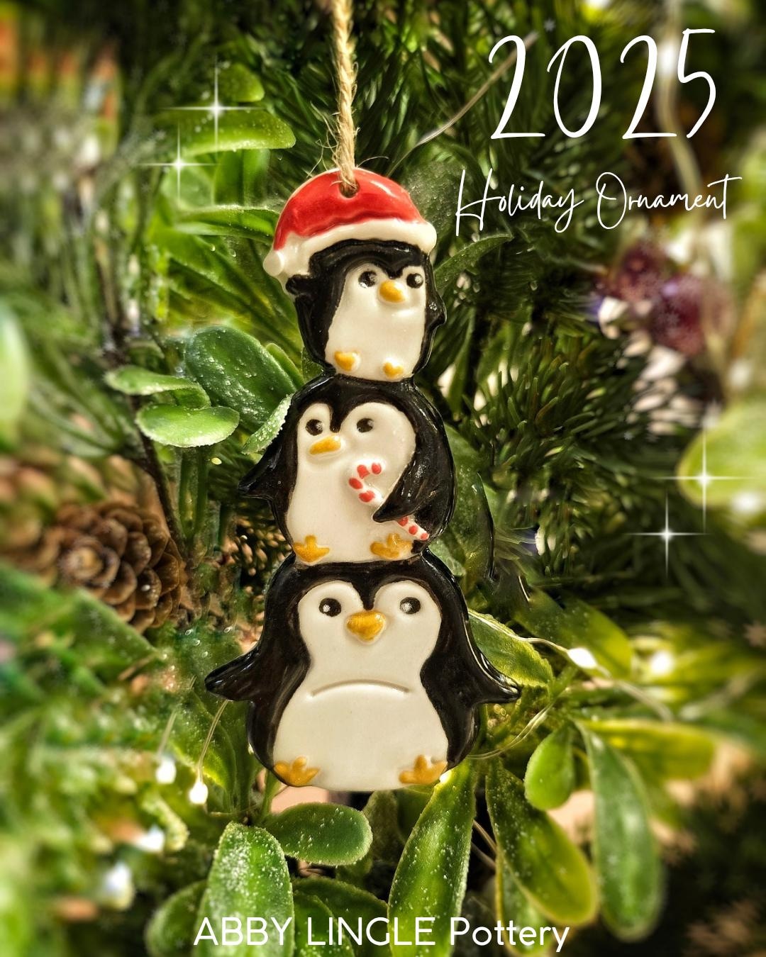 Christmas Tree Ornament / Limited Edition / Penguins / Candy Cane ...