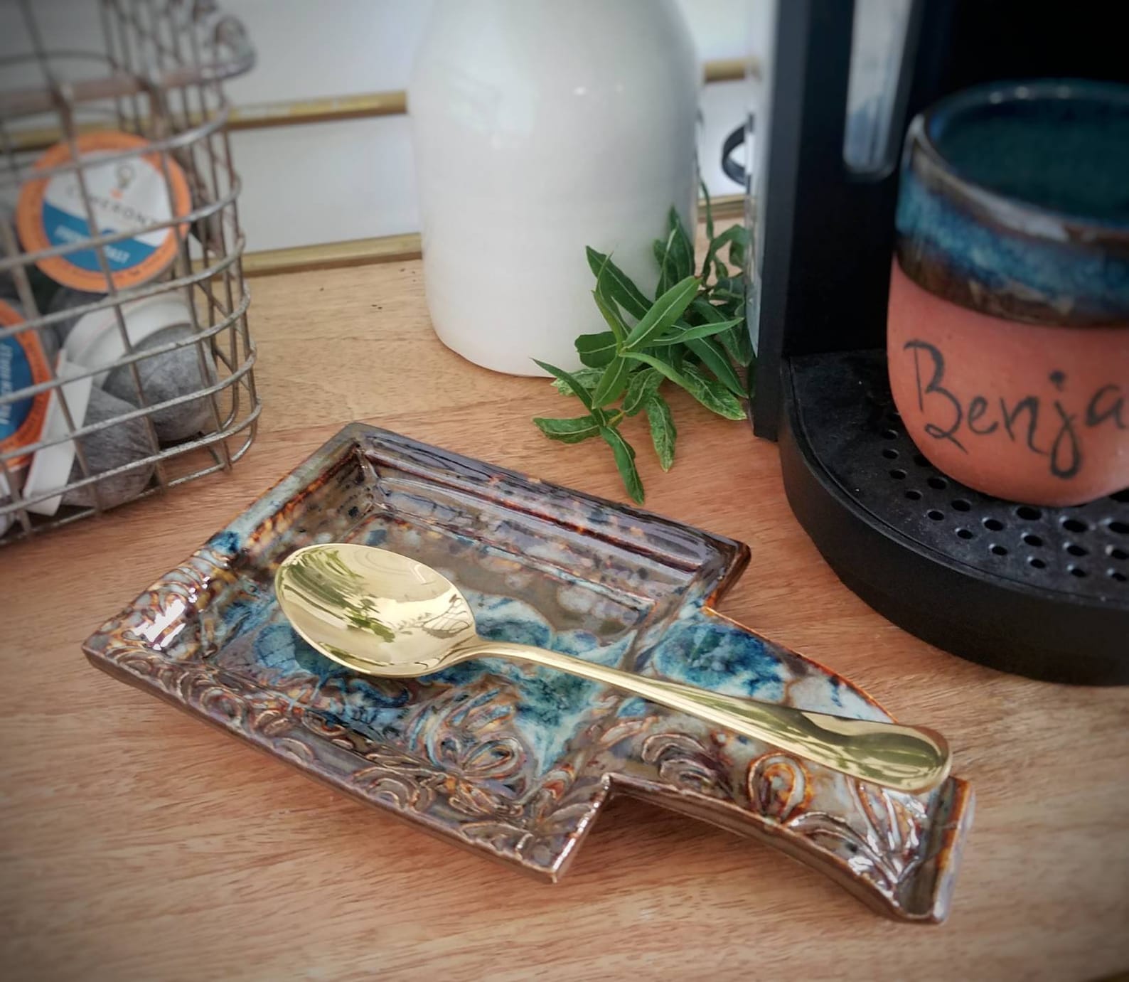 Pottery Spoon Rest / Spoon Holder / Ceramic Spoon Rest / Gift - Etsy