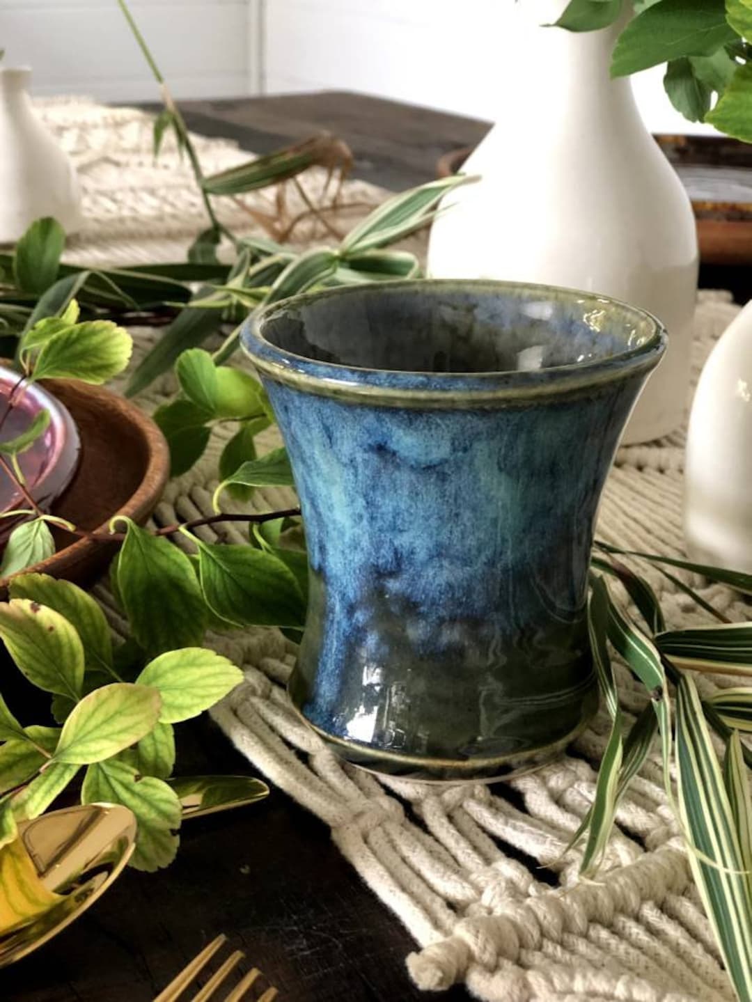 Pottery Tumbler / Pottery Cup / Ceramic Water Glass / Handmade Pottery ...