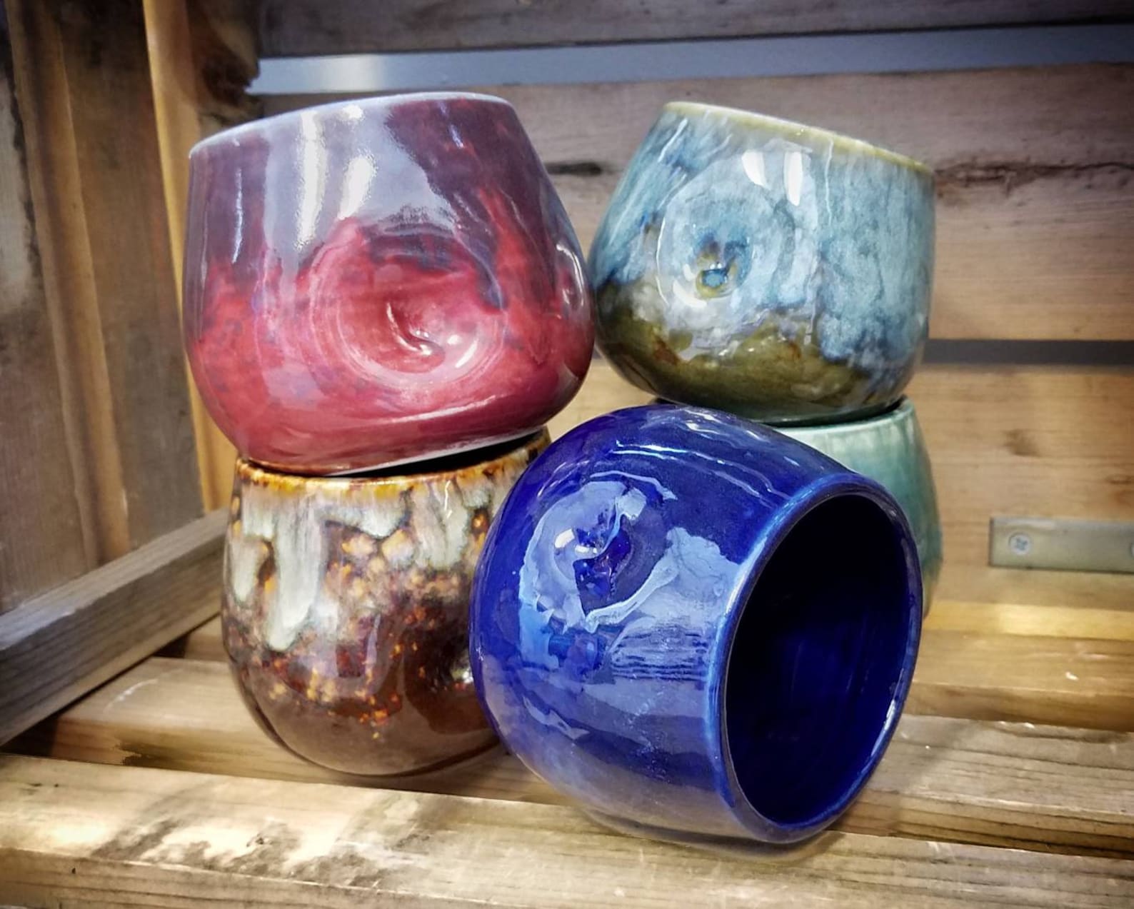 Stemless Wine Glasses / Pottery Wine Glass / Stemless Wine | Etsy