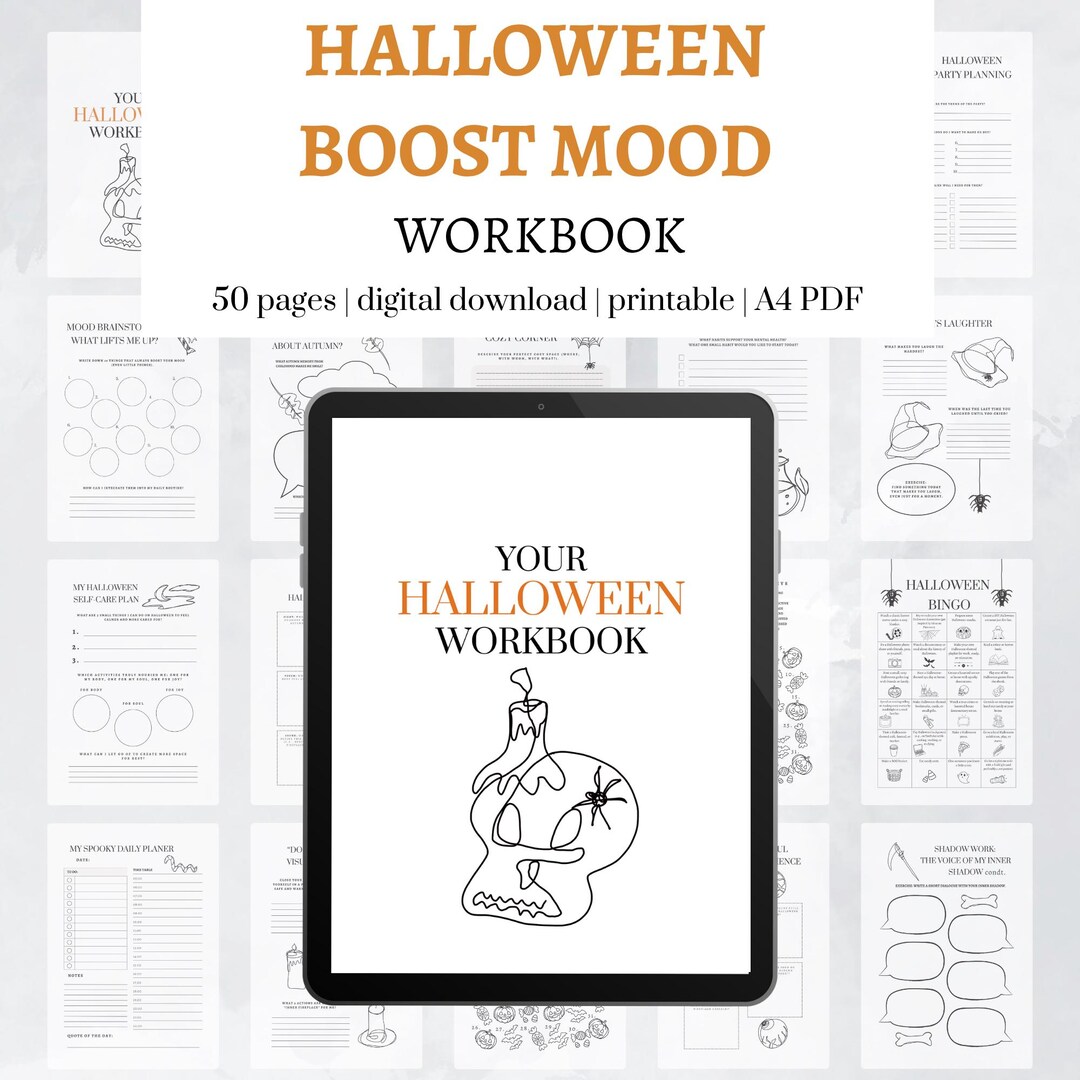 Halloween Activity Boost Mood Workbook – Samhain Coaching, Shadow Work ...