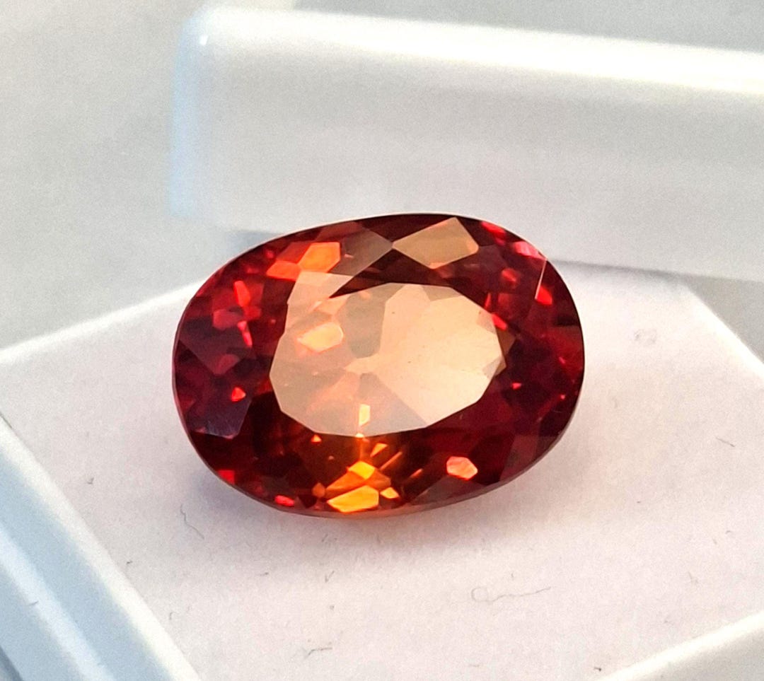 Red Orange Mexican Fire Opal 11-13 Ct Oval Cut Loose Certified Gemstone ...