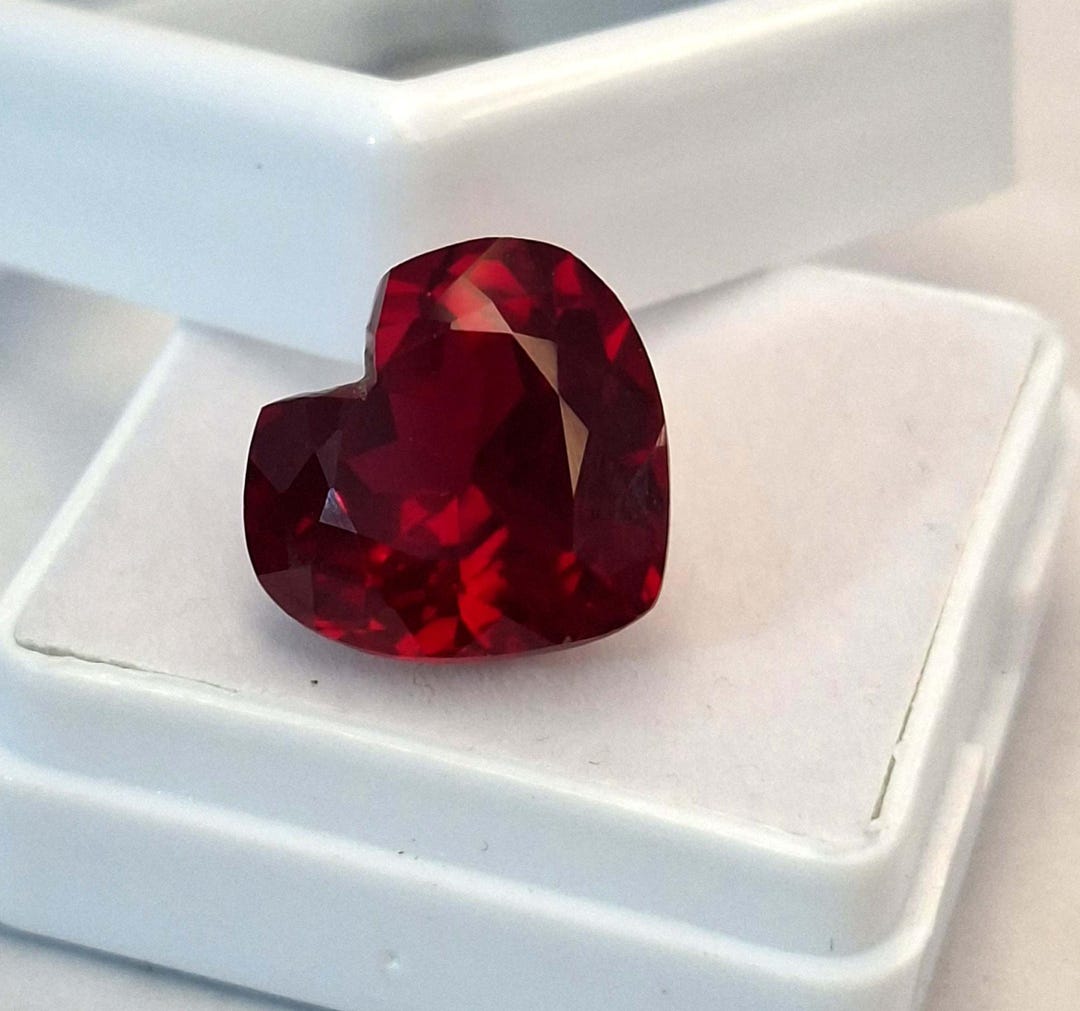 Burmese Red Ruby Heart Cut 10-12 Ct Natural Loose Certified Gemstone ...