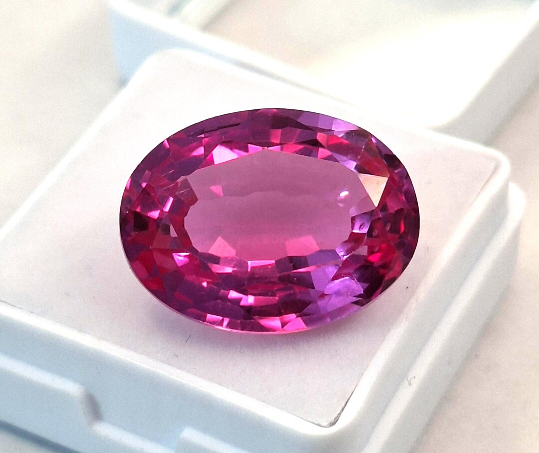 Natural VVS Pink Ruby Gemstone 20-22 Ct Oval Cut Certified Loose ...