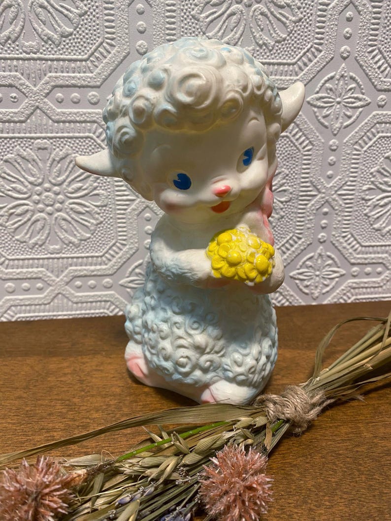 Vintage Mobley Rubber Lamb - Squeaker Toy 1964 Edward Mobley - Baby Lamb Squeak Toy ...