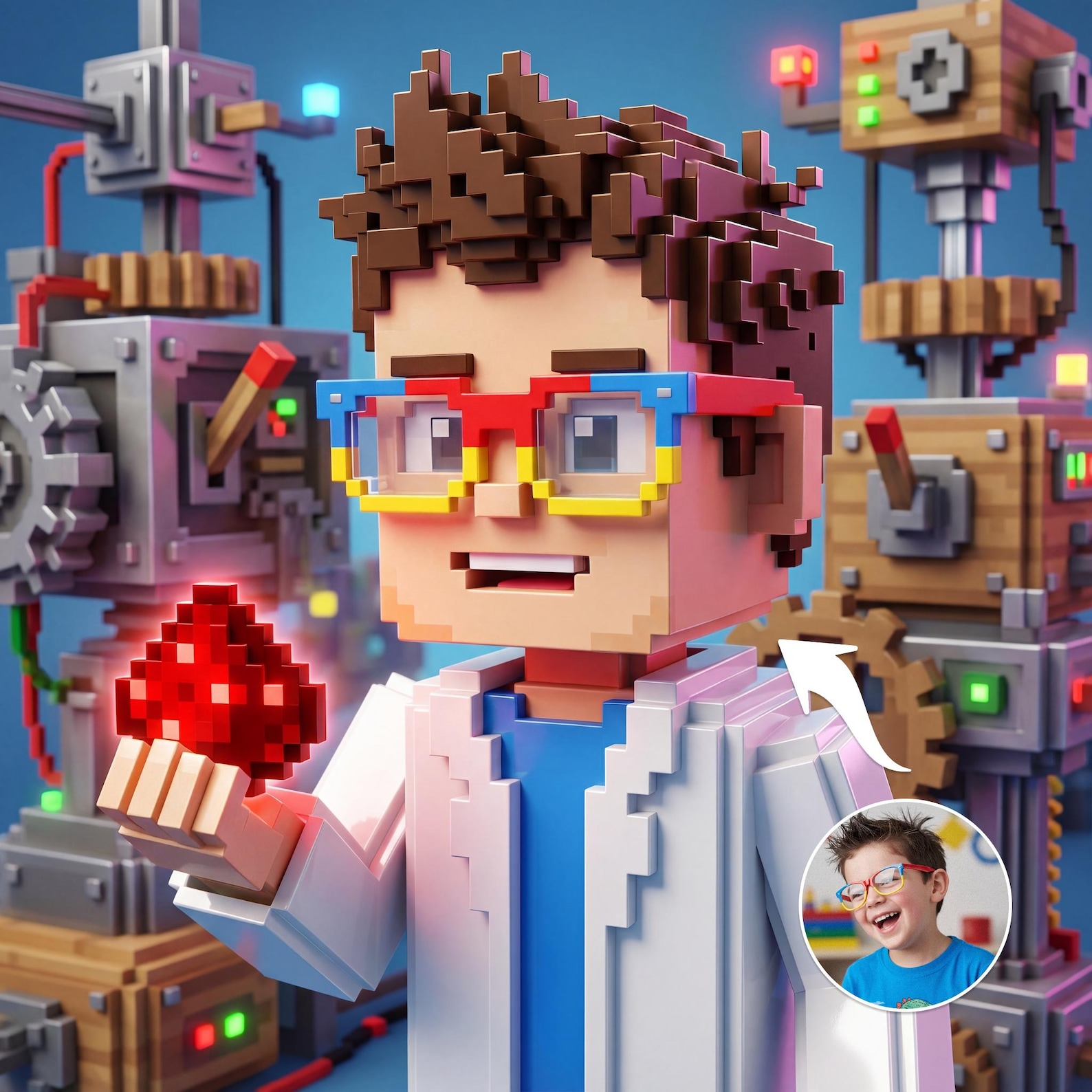 Custom Minecraft-style Portrait From Photo (digital File) - Etsy