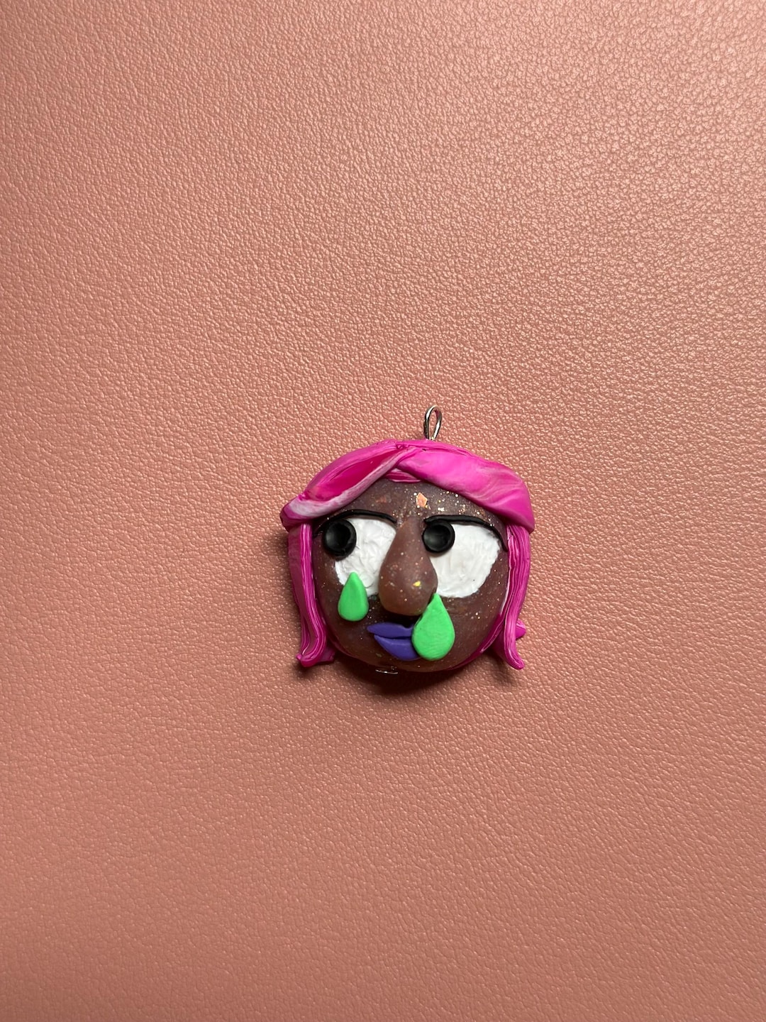Handmade Polymer Clay Sad Girl Pendant: Alt Fashion Jewelry - Etsy