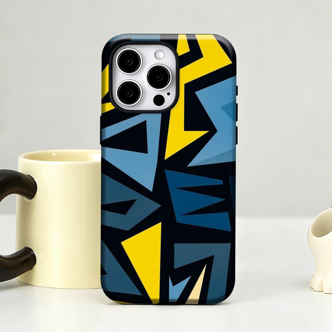 Retro Lightning Bolts Phone Case: Abstract Rainbow Design iPhone 17, 16 ...