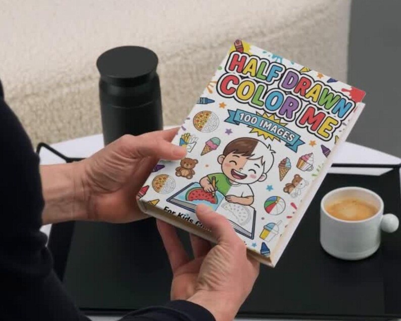 100 Half Drawn Coloring Pages| 2 in 1 Activity for Kids |instant ...