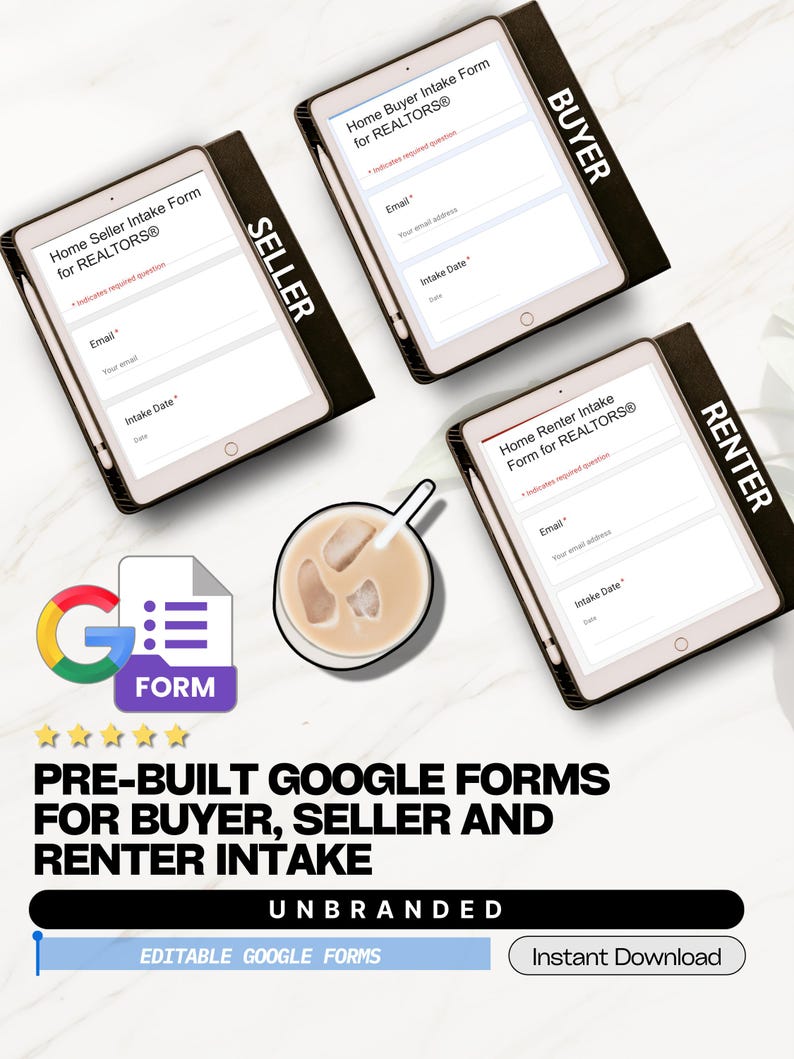 Pre-built Google Forms for Real Estate | Buyer Seller Renter Intake ...
