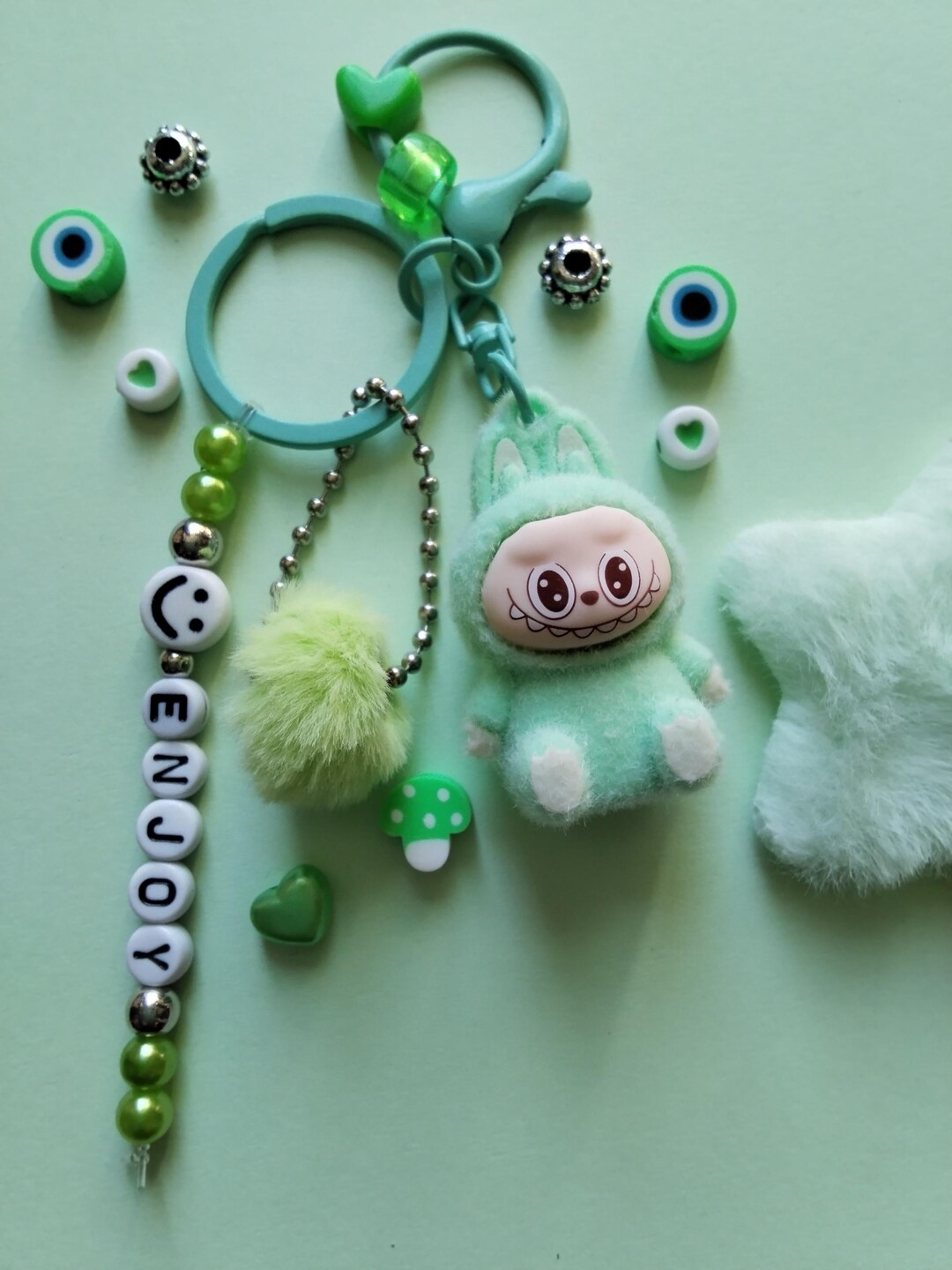 Customized Keychain Inspired by Labubu, Personalized Keychain, Key Ring ...