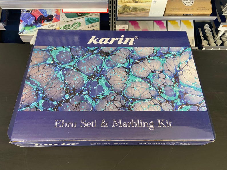Turkish Ebru Art Set, Marbling Kit, 18 Colors, 100 Paper Sheets - Etsy