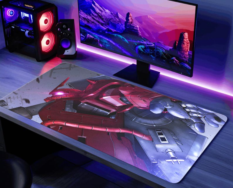 Char's Zaku II Desk Mat Gundam Mobile Suit Mouse Pad, TCG Card Game GCG ...