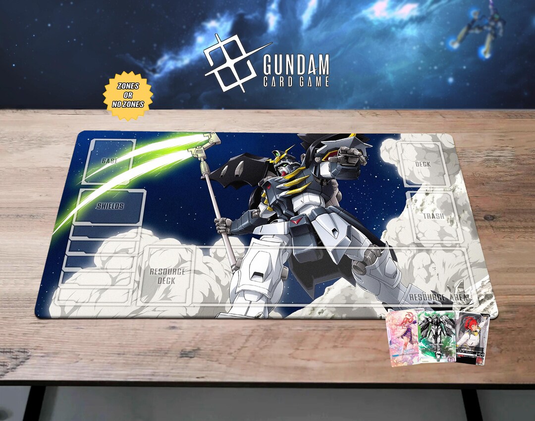 Gundam Playmat TCG Card Game Deathscythe Deskmat Freedom GCG Gamemat ...