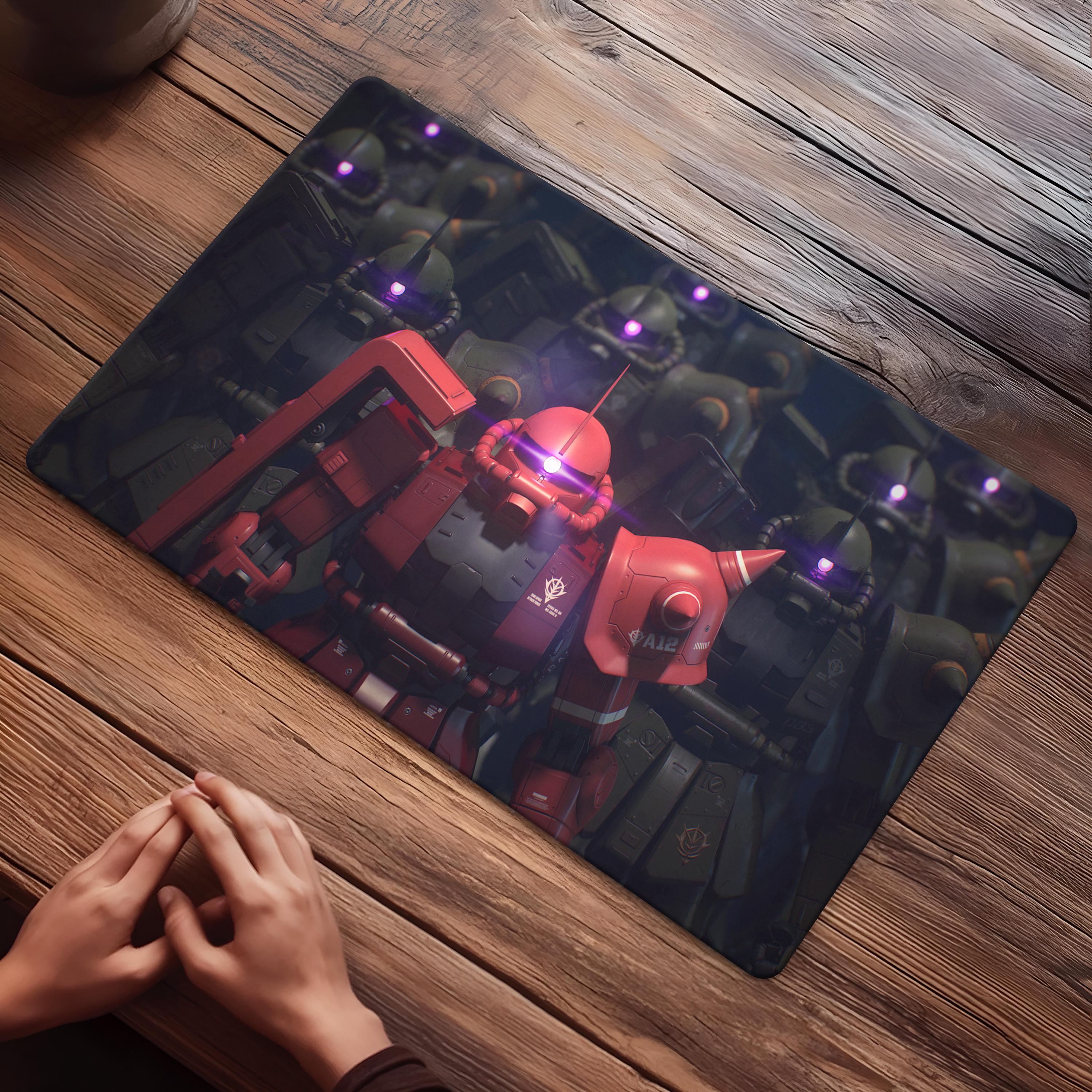 Char's Zaku II Playmat Char Aznable Gundam Deskmat TCG Card Game ...