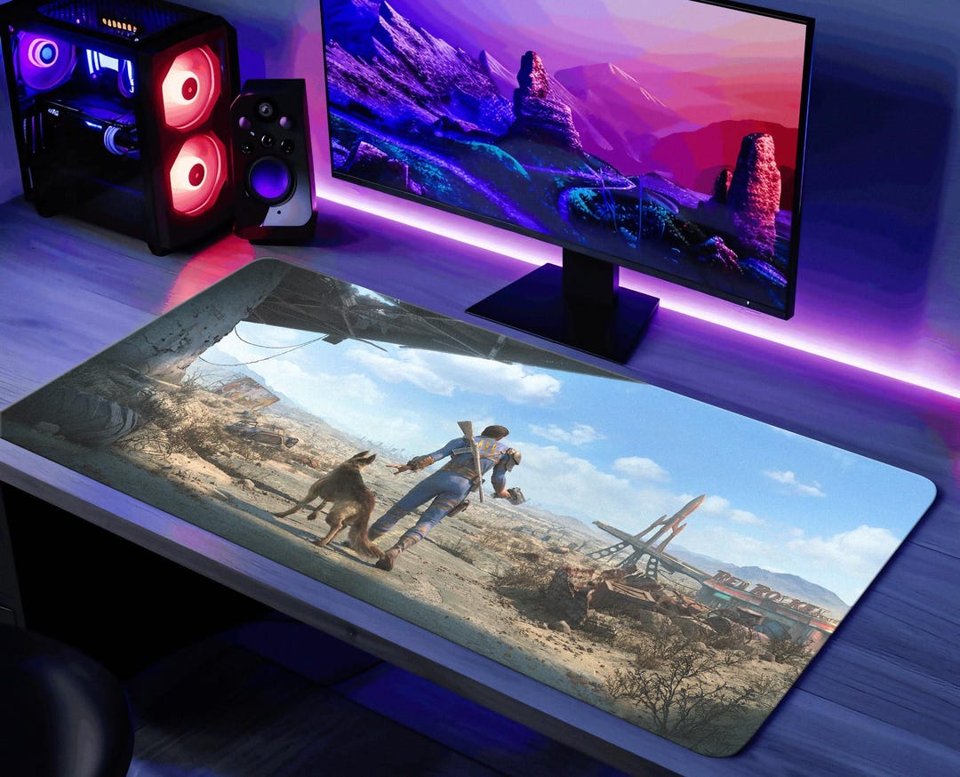 Fallout Desk Mat Gaming Mouse Pad, Fallout Dogmeat Desk Pad, Vault-tec ...