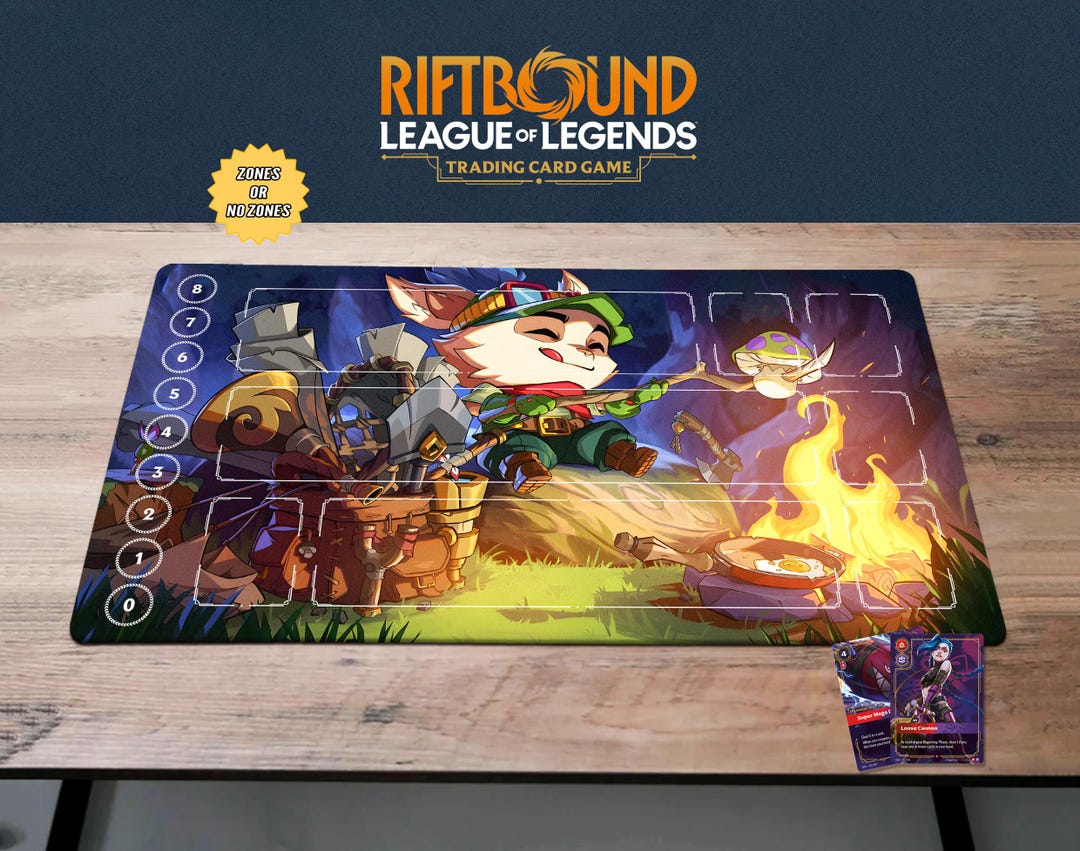 Teemo Riftbound Playmat TCG Card Mat, Rift Bound 2KXO Gamemat ...