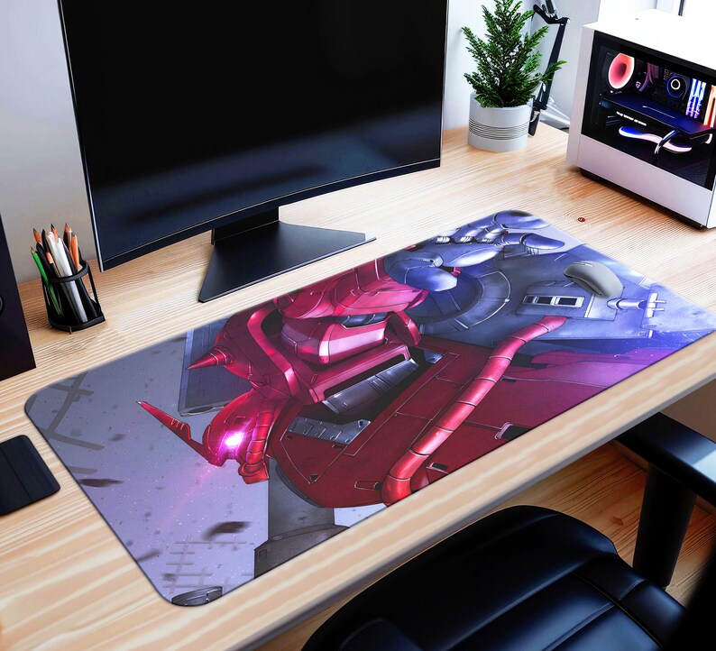Char's Zaku II Desk Mat Gundam Mobile Suit Mouse Pad, TCG Card Game GCG ...