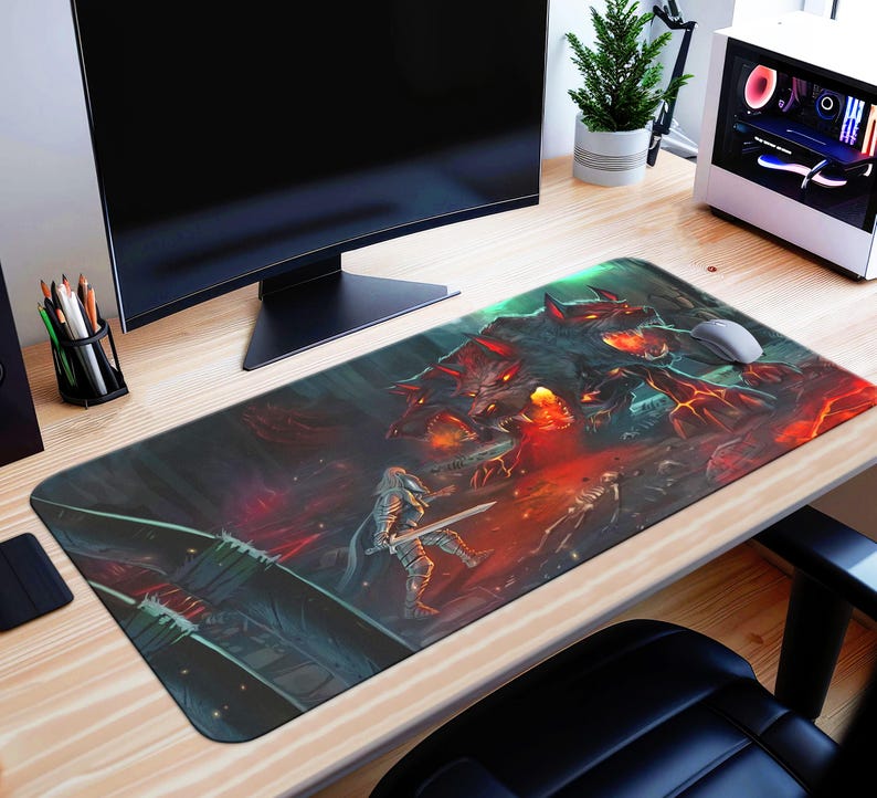 OSRS Desk Mat Old School Runescape Mouse Pad, Cerberus Gaming Desk Pad ...
