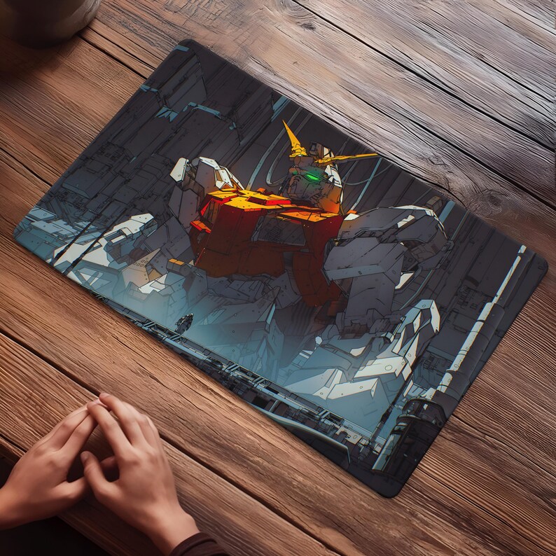 RX-78 Gundam Playmat TCG Card Game Deskmat GCG Gamemat Mouse Pad Gift ...