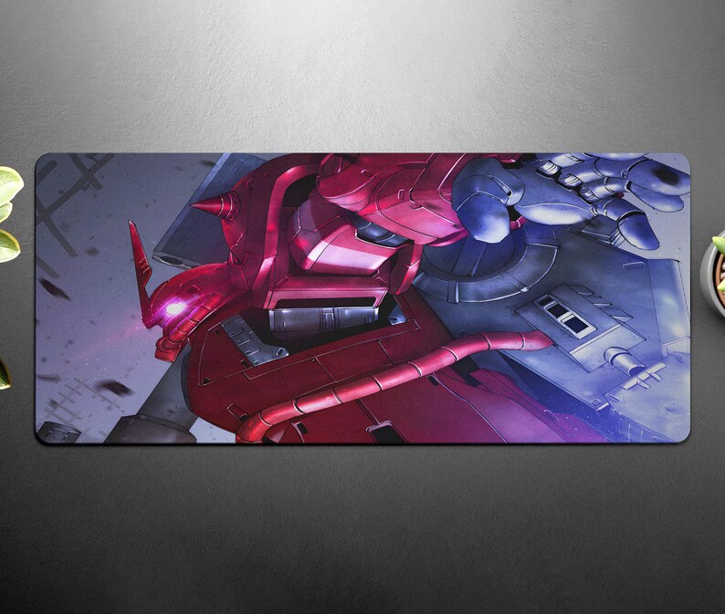 Char's Zaku II Desk Mat Gundam Mobile Suit Mouse Pad, TCG Card Game GCG ...