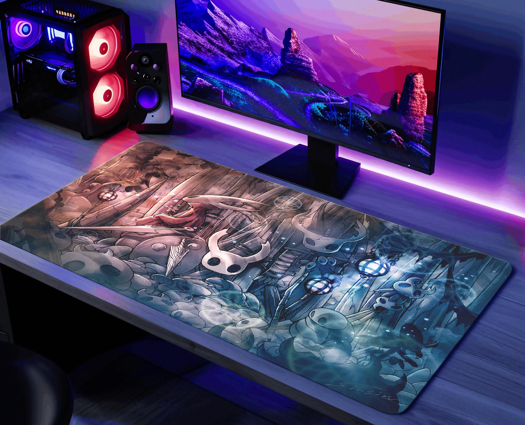 Hollow Knight Desk Mat Gaming Mouse Pad, Silksong PC Gaming Desk Pad ...