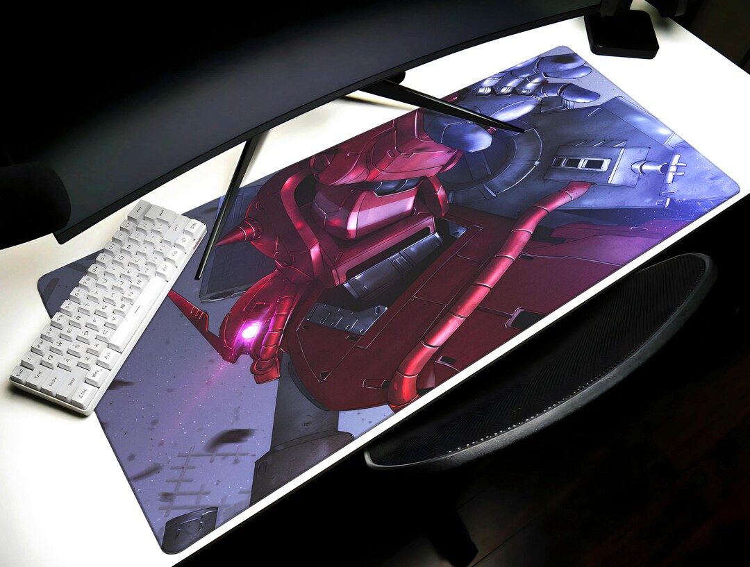 Char's Zaku II Desk Mat Gundam Mobile Suit Mouse Pad, TCG Card Game GCG ...