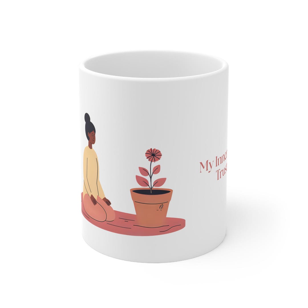 Funny Mindfulness Mug: My Inner Peace Has Trust Issues - Etsy