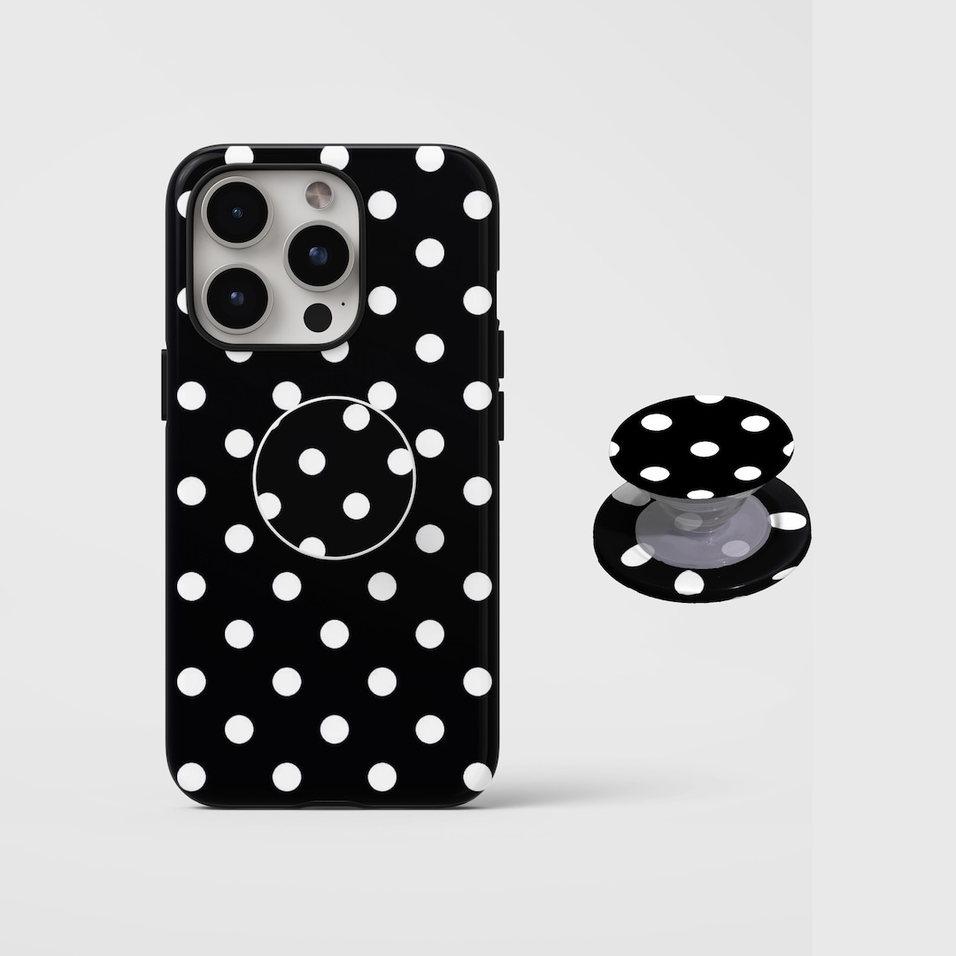 Black and White Polka Dots Phone Case,retro Minimalist Classic Small ...