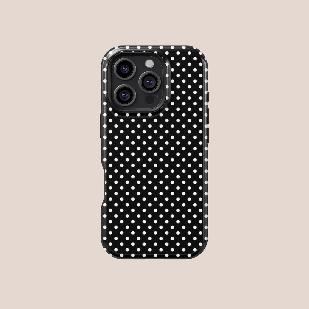 Black & White Polka Dots Phone Case,retro Y2K Classic Dotted Cover, for ...